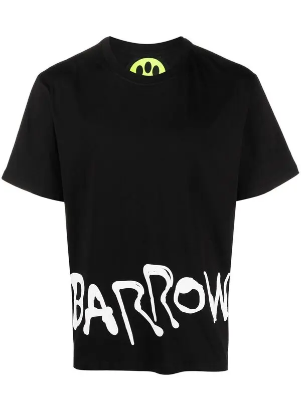 BARROW Teddy-bear Motif Logo-print T-shirt - Black