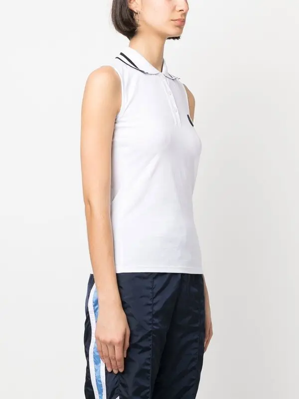 PLEIN SPORT Polo Collar Tank Top - White