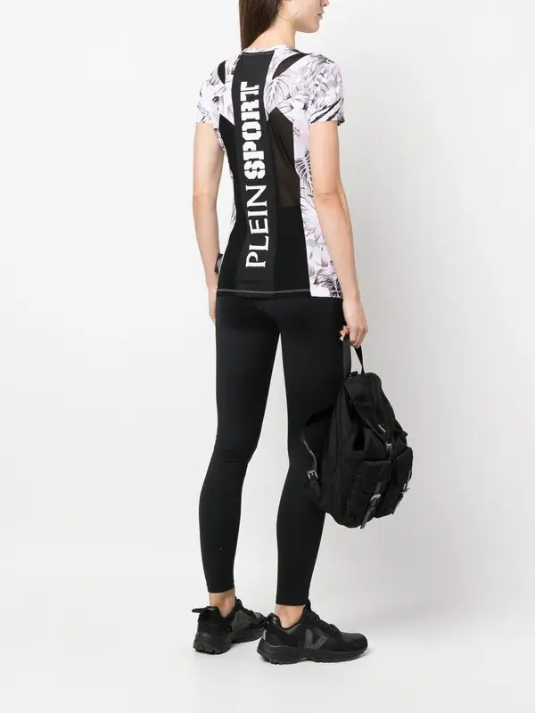 PLEIN SPORT Logo-plaque Floral Top