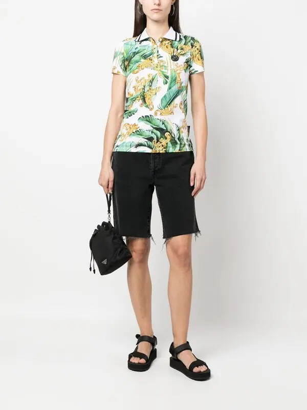 PLEIN SPORT Floral-print Polo Shirt