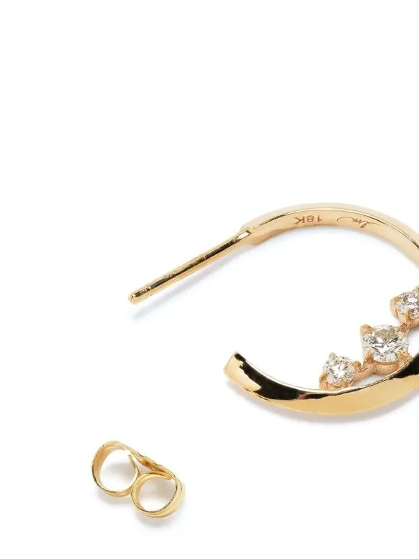 Lizzie Mandler 18kt Yellow Diamond Hoop Earrings