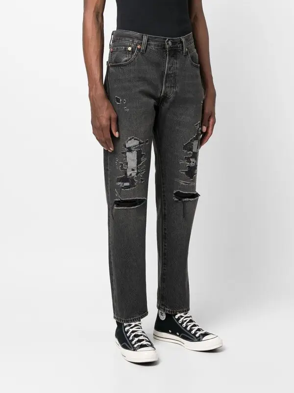 LEVI'S 501 Distressed-effect Jeans