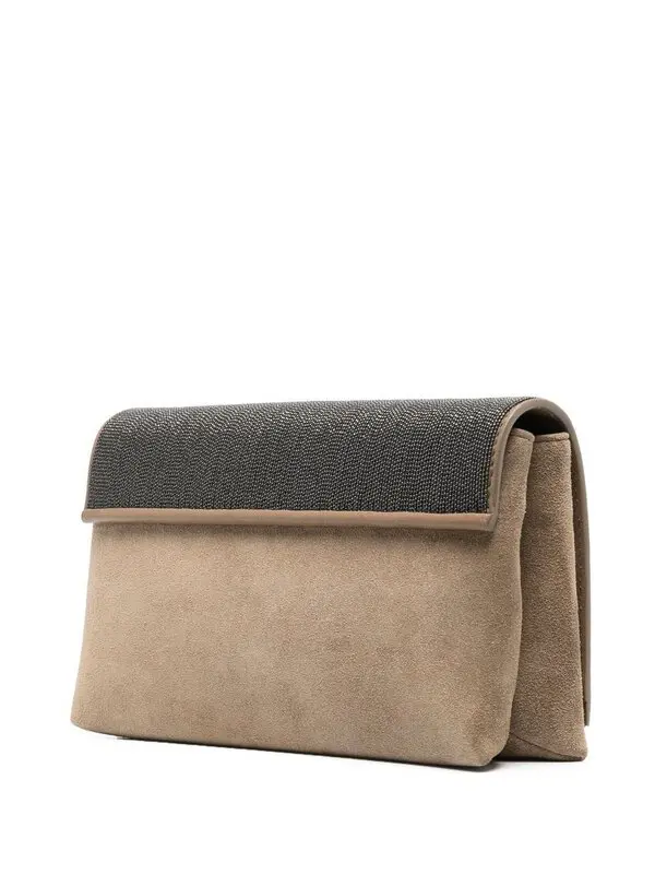 Brunello Cucinelli Precious Monili-chain Suede Bag