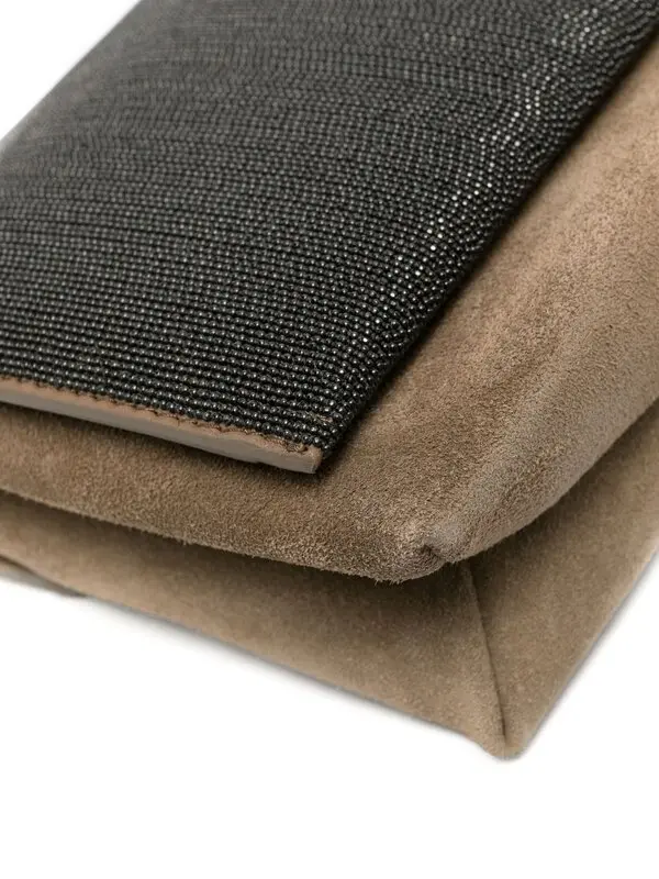 Brunello Cucinelli Precious Monili-chain Suede Bag