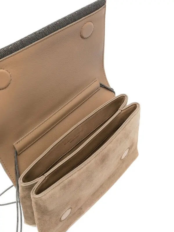 Brunello Cucinelli Precious Monili-chain Suede Bag