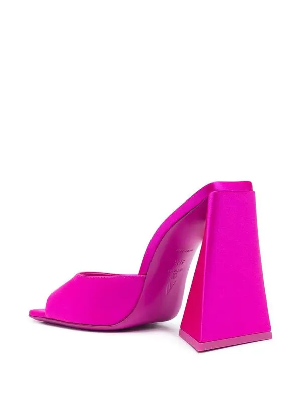 Attico Devon 115mm Satin Sandals - Pink
