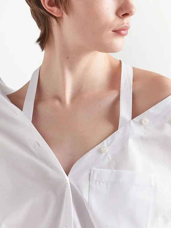 Prada Off-shoulder Shirt Dress