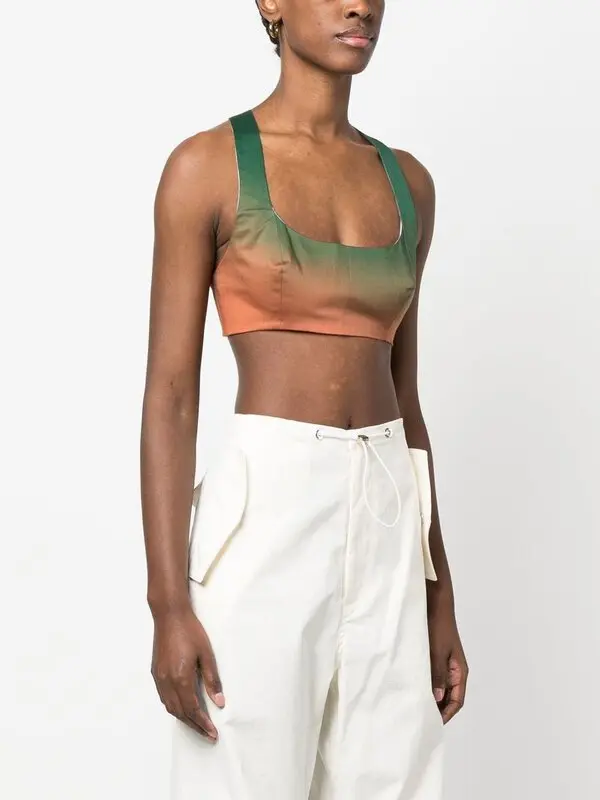 Philosophy Di Lorenzo Serafini Gradient-effect Cropped Top - Brown