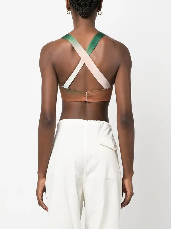 Philosophy Di Lorenzo Serafini Gradient-effect Cropped Top - Brown