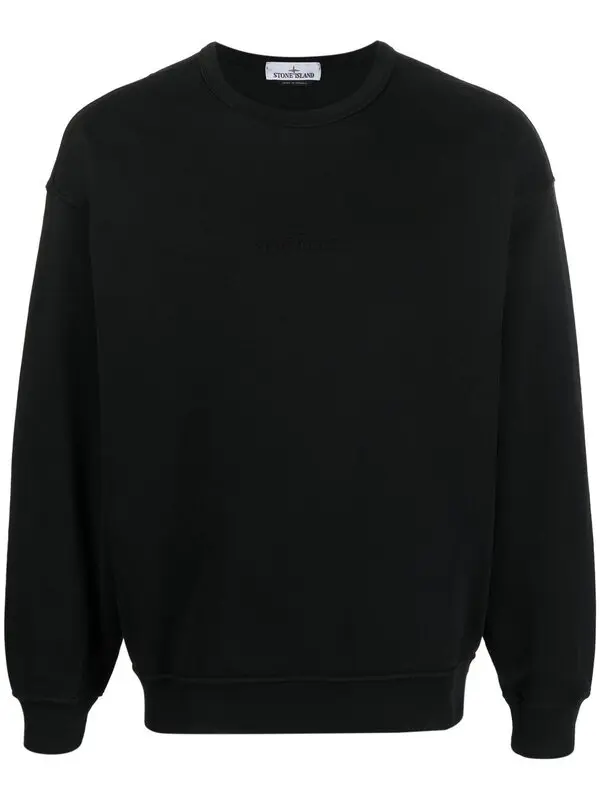 Stone Island Embroidered-logo Crewneck Sweatshirt