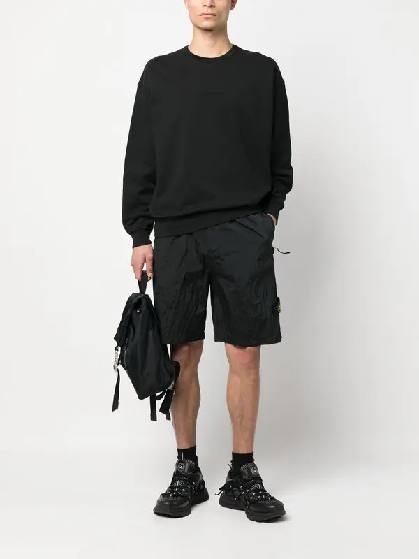 Stone Island Embroidered-logo Crewneck Sweatshirt