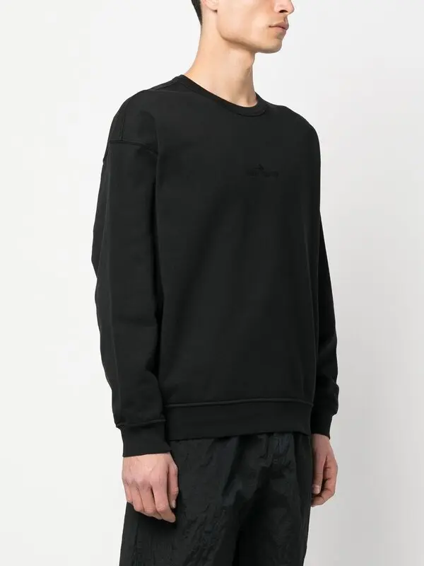 Stone Island Embroidered-logo Crewneck Sweatshirt