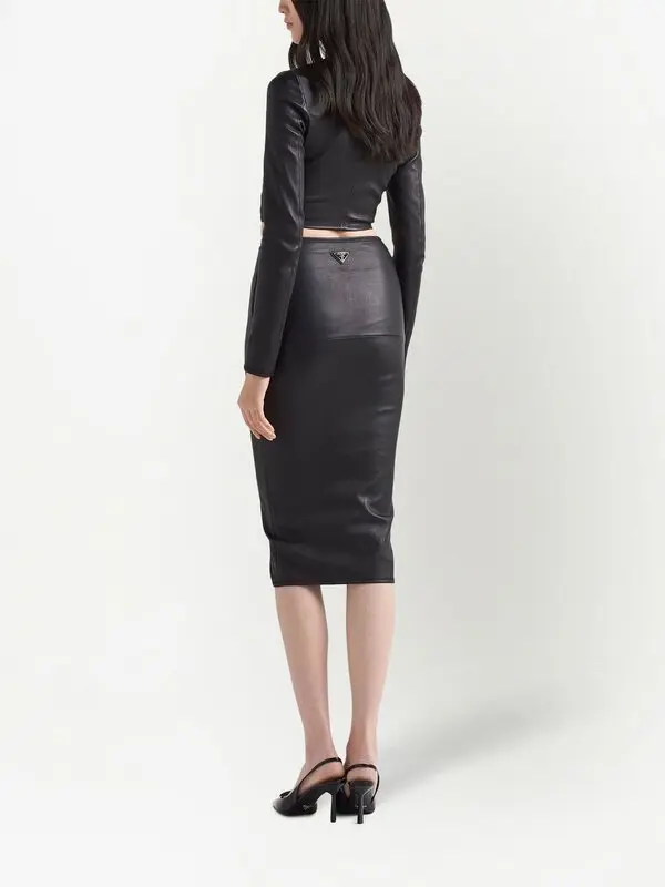 Prada Cropped Nappa Leather Jacket