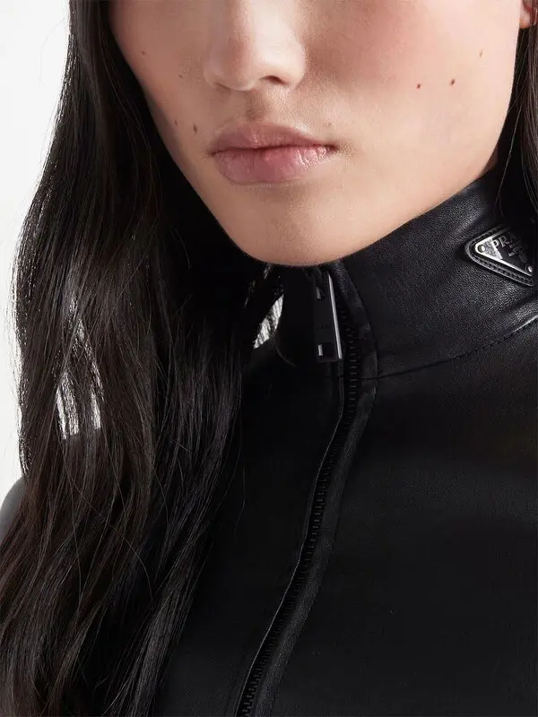 Prada Cropped Nappa Leather Jacket