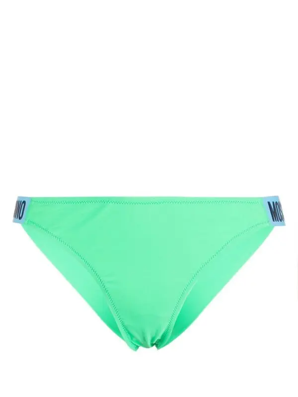 Moschino Embossed Bikini Bottom - Green
