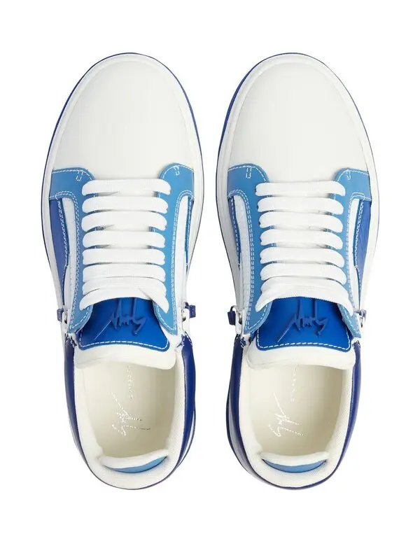 GIUSEPPE ZANOTTI Gz94 Double-zip Low-top Sneakers - White