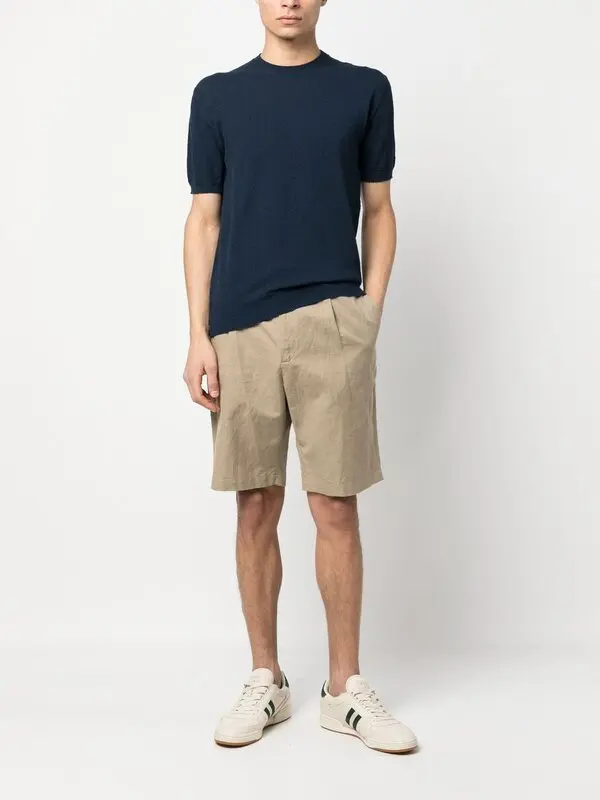 DRUMOHR Crew-neck Short-sleeve Jumper - Blue