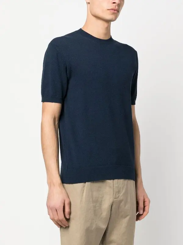 DRUMOHR Crew-neck Short-sleeve Jumper - Blue