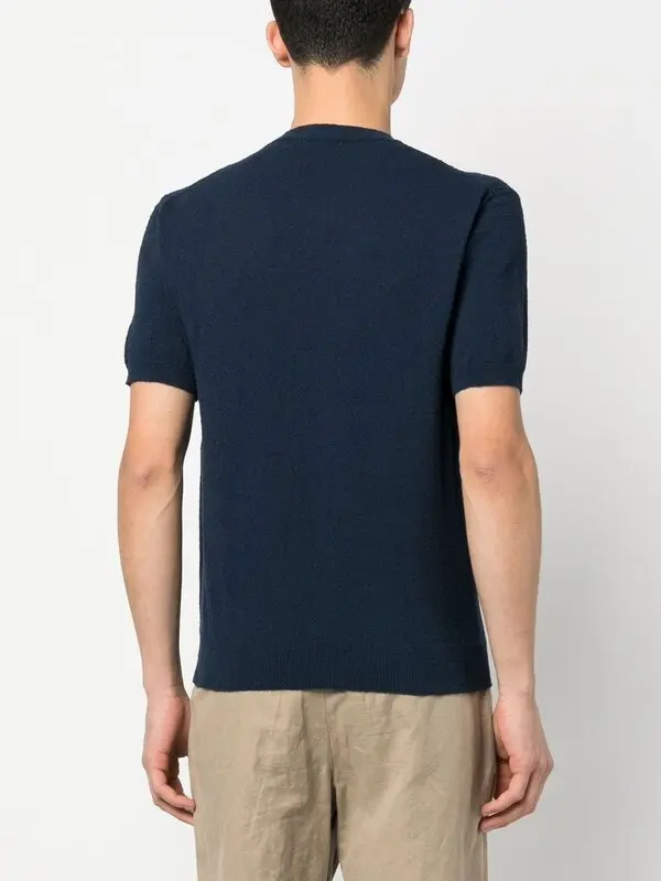DRUMOHR Crew-neck Short-sleeve Jumper - Blue