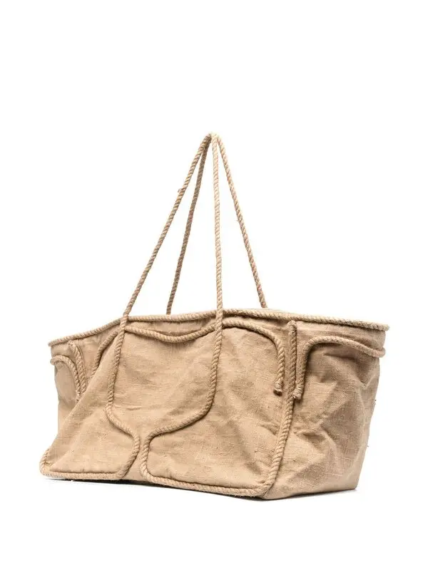 Bode Rope-Detail Oversized Tote Bag - Neutrals | Editorialist