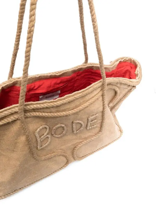 Bode Rope-Detail Oversized Tote Bag - Neutrals | Editorialist