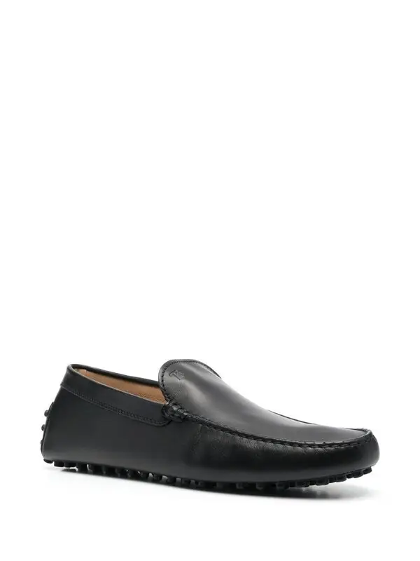 TOD'S Slip-on Leather Loafers - Black