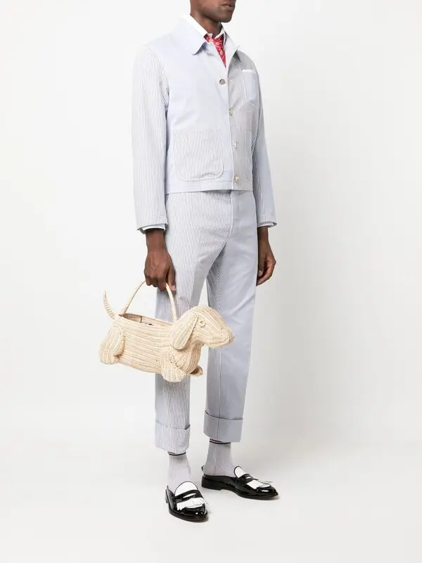 Thom Browne Wicker Hector Bag - Neutrals