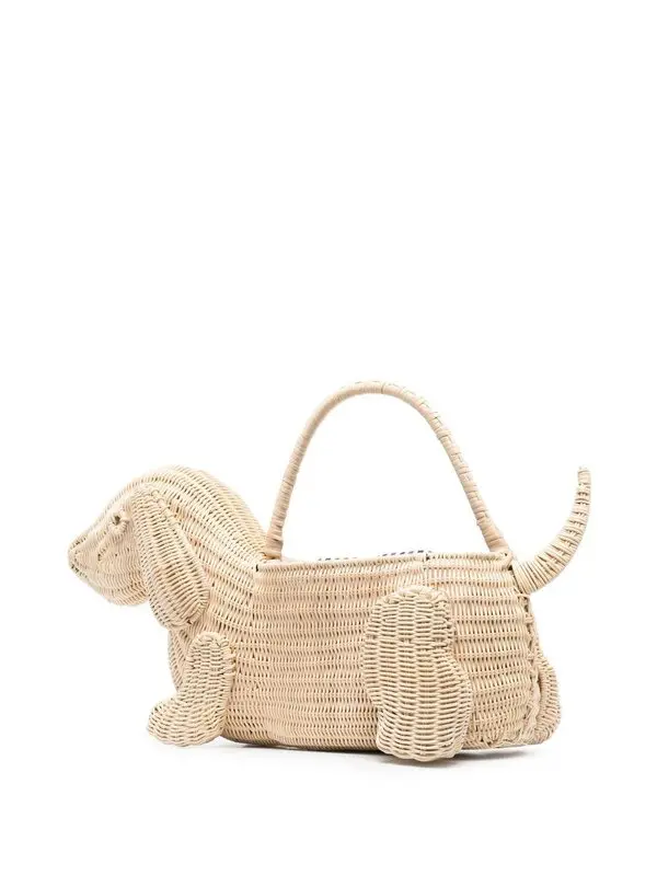 Thom Browne Wicker Hector Bag - Neutrals