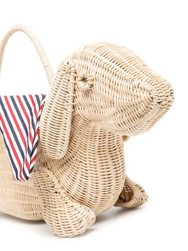 Thom Browne Wicker Hector Bag - Neutrals