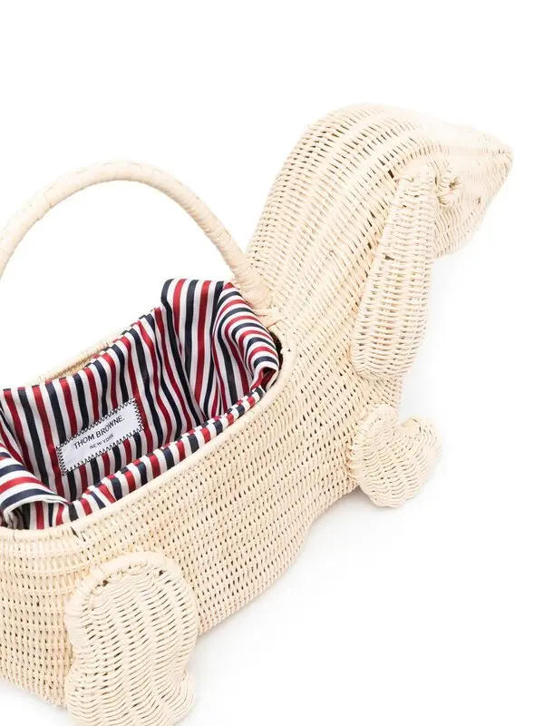 Thom Browne Wicker Hector Bag - Neutrals