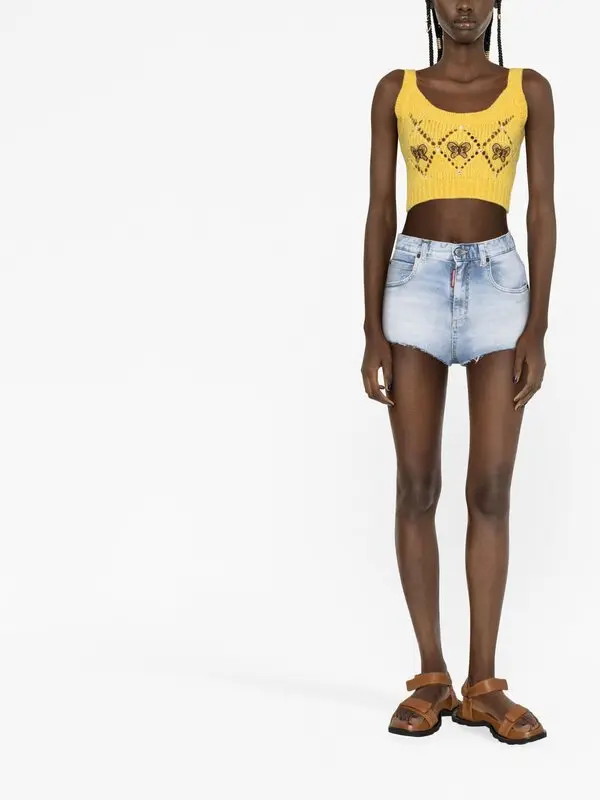Dsquared2 High-waisted Denim Shorts