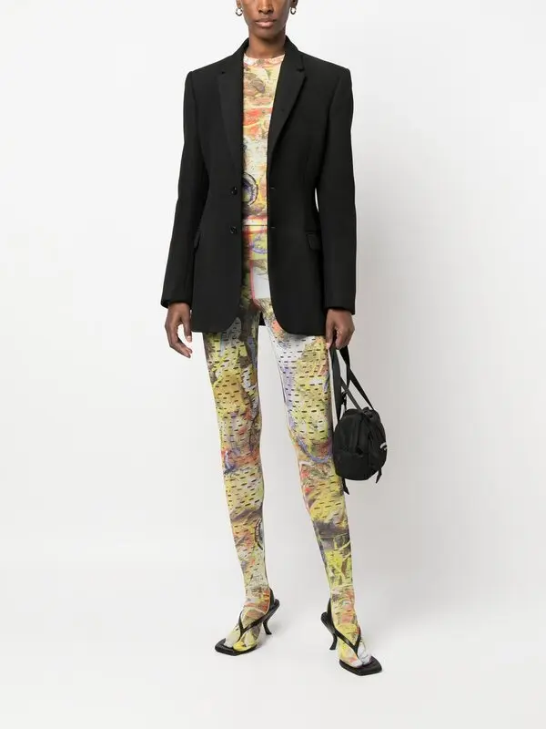 DIESEL® Abstract-print Footed Leggings