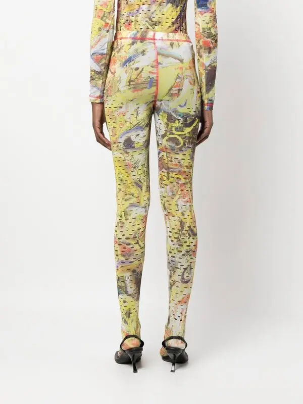 DIESEL® Abstract-print Footed Leggings