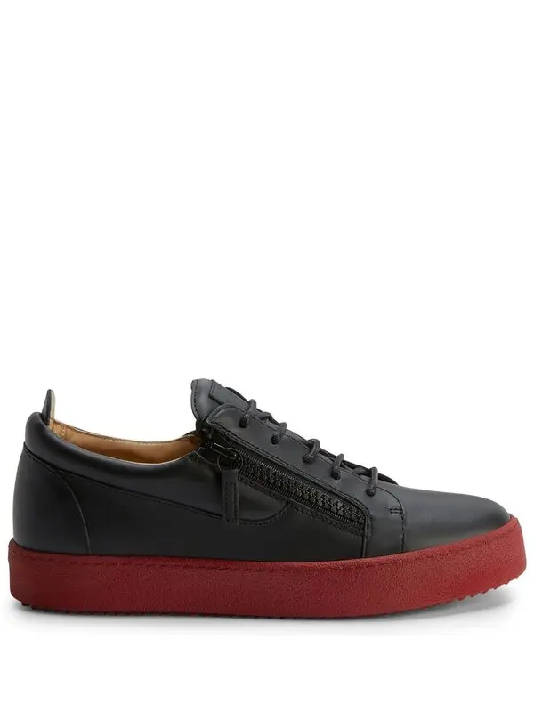 GIUSEPPE ZANOTTI Frankie Double-zip Low-top Sneakers - Black