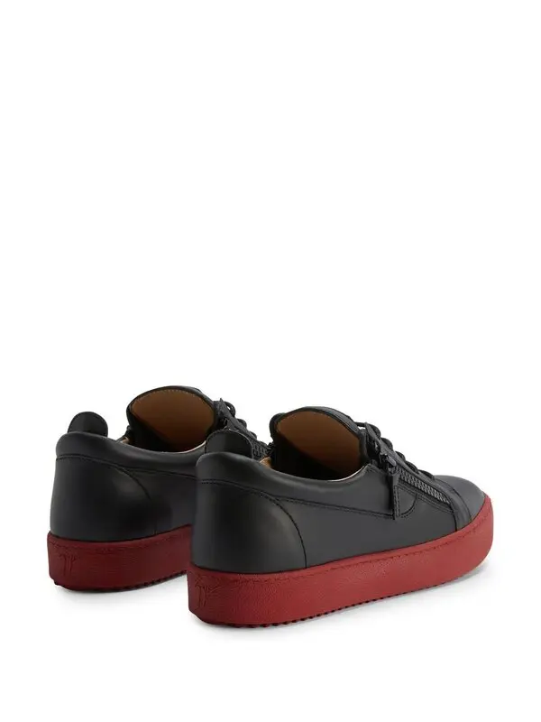 GIUSEPPE ZANOTTI Frankie Double-zip Low-top Sneakers - Black