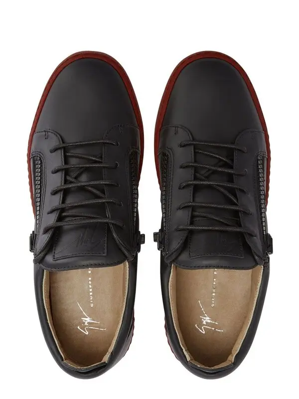 GIUSEPPE ZANOTTI Frankie Double-zip Low-top Sneakers - Black