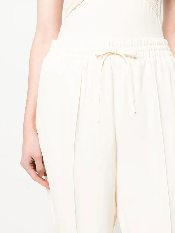 JIL SANDER Drawstring Tapered Trousers - Neutrals