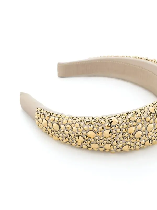 Prada Crystal-embellished Headband - Gold