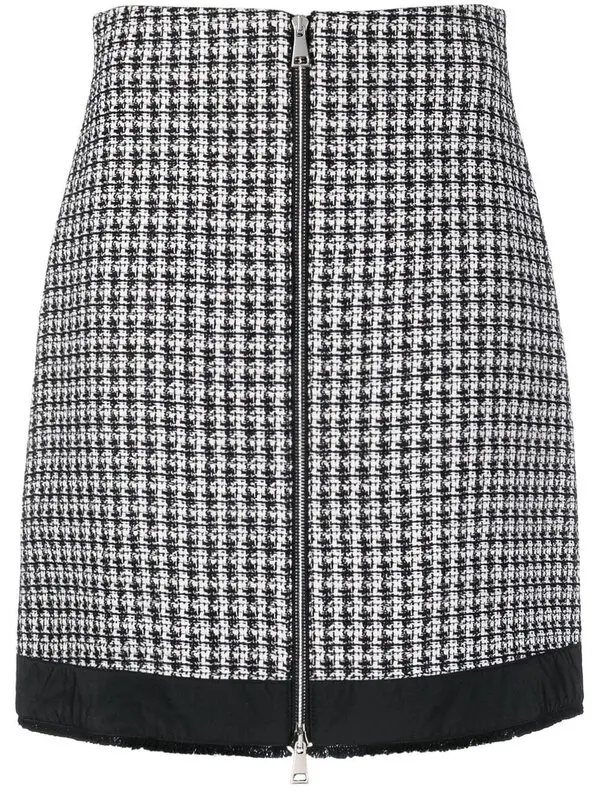 Moncler Tweed A-line Skirt - White