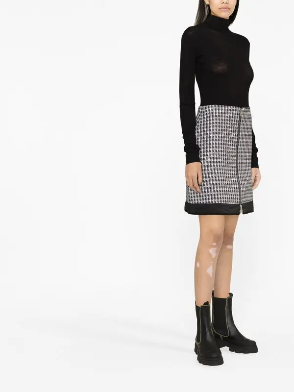 Moncler Tweed A-line Skirt - White