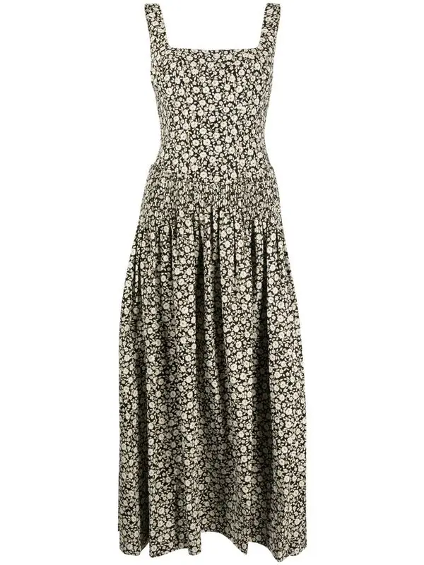 Tory Burch Floral-print Flared Dress