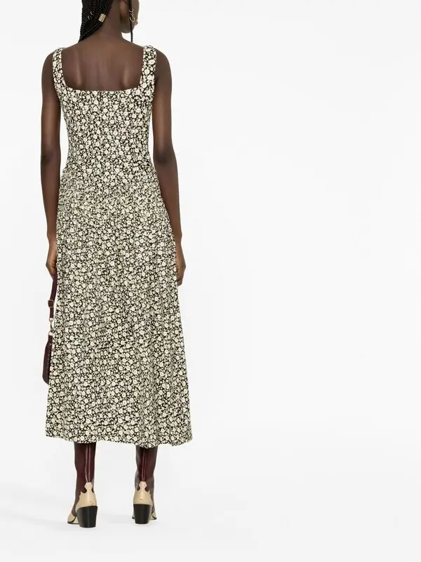 Tory Burch Floral-print Flared Dress