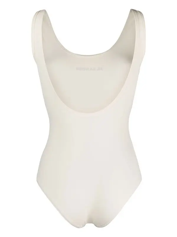 JIL SANDER Scoop-back Logo-print One-piece