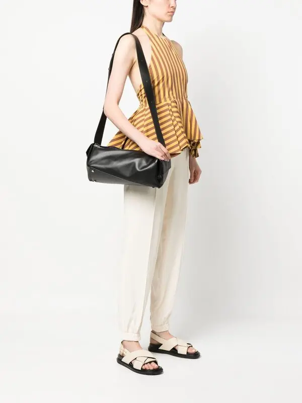 Sunnei Oversized Zip-up Satchel - Black