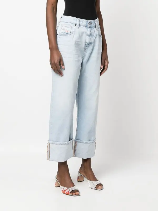 DIESEL® 1999 Cropped Straight-leg Jeans - Blue