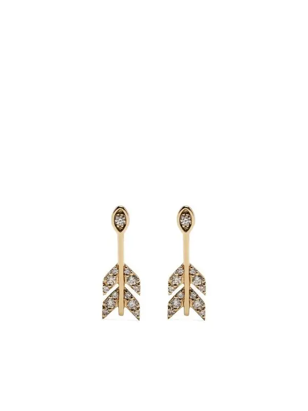 SYDNEY EVAN 14kt Yellow Arrow Stud Earrings - Gold