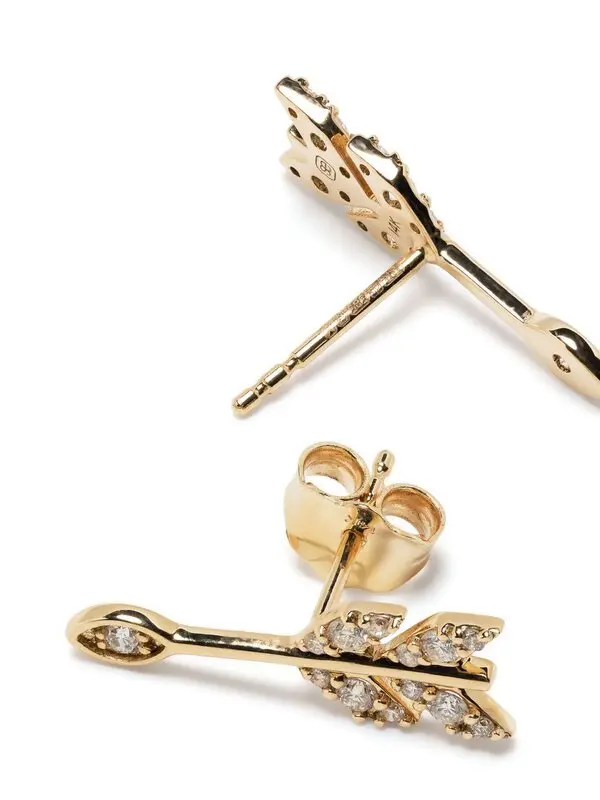 SYDNEY EVAN 14kt Yellow Arrow Stud Earrings