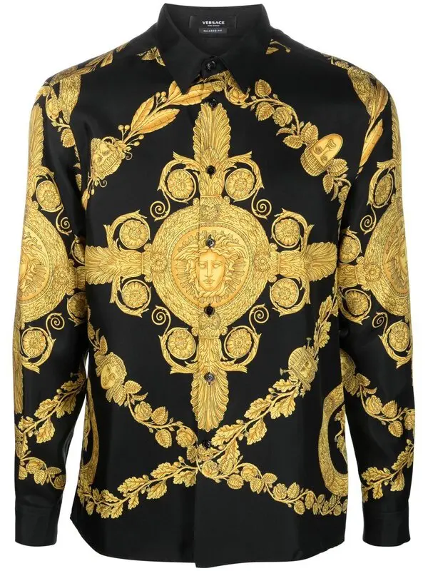 Versace Maschera Baroque Silk Shirt