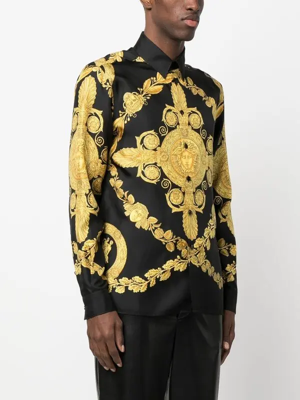 Versace Maschera Baroque Silk Shirt
