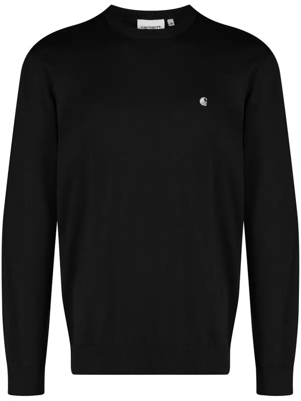 Carhartt Work In Progress Logo-embroidered Crew Neck Jumper - Black